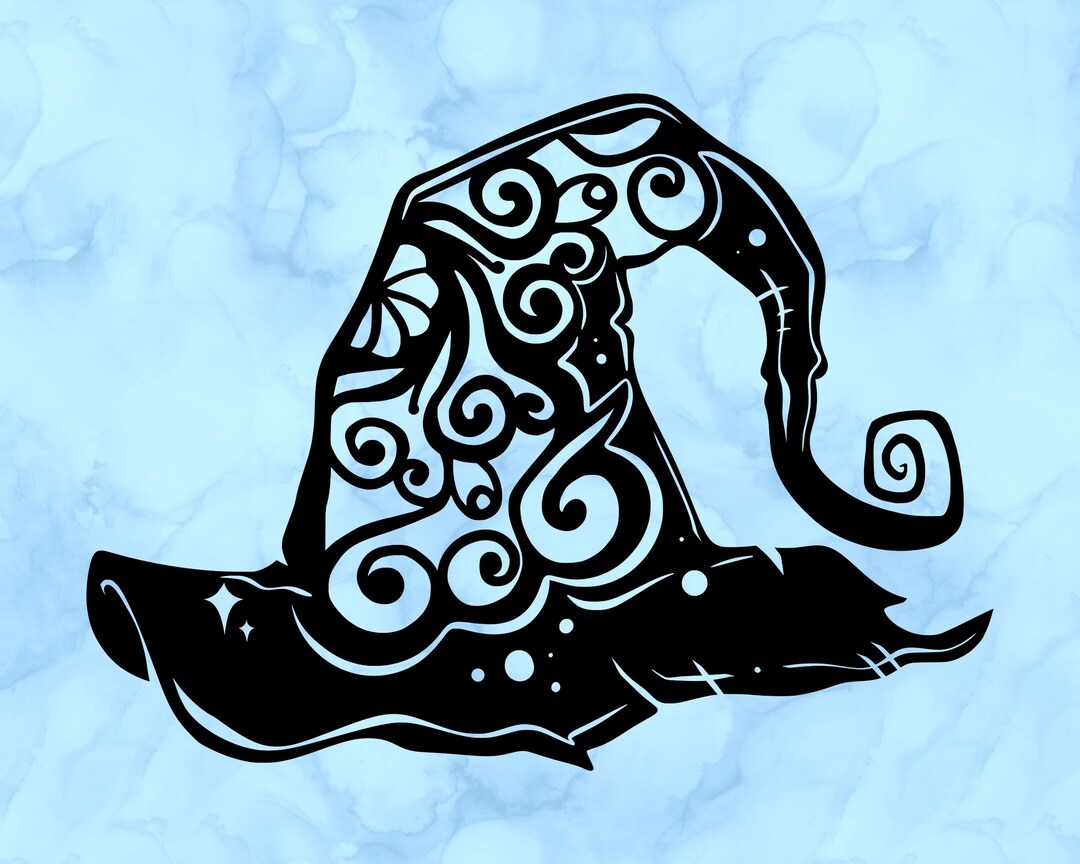 Witch Hat Zentangle Decal - Etsy