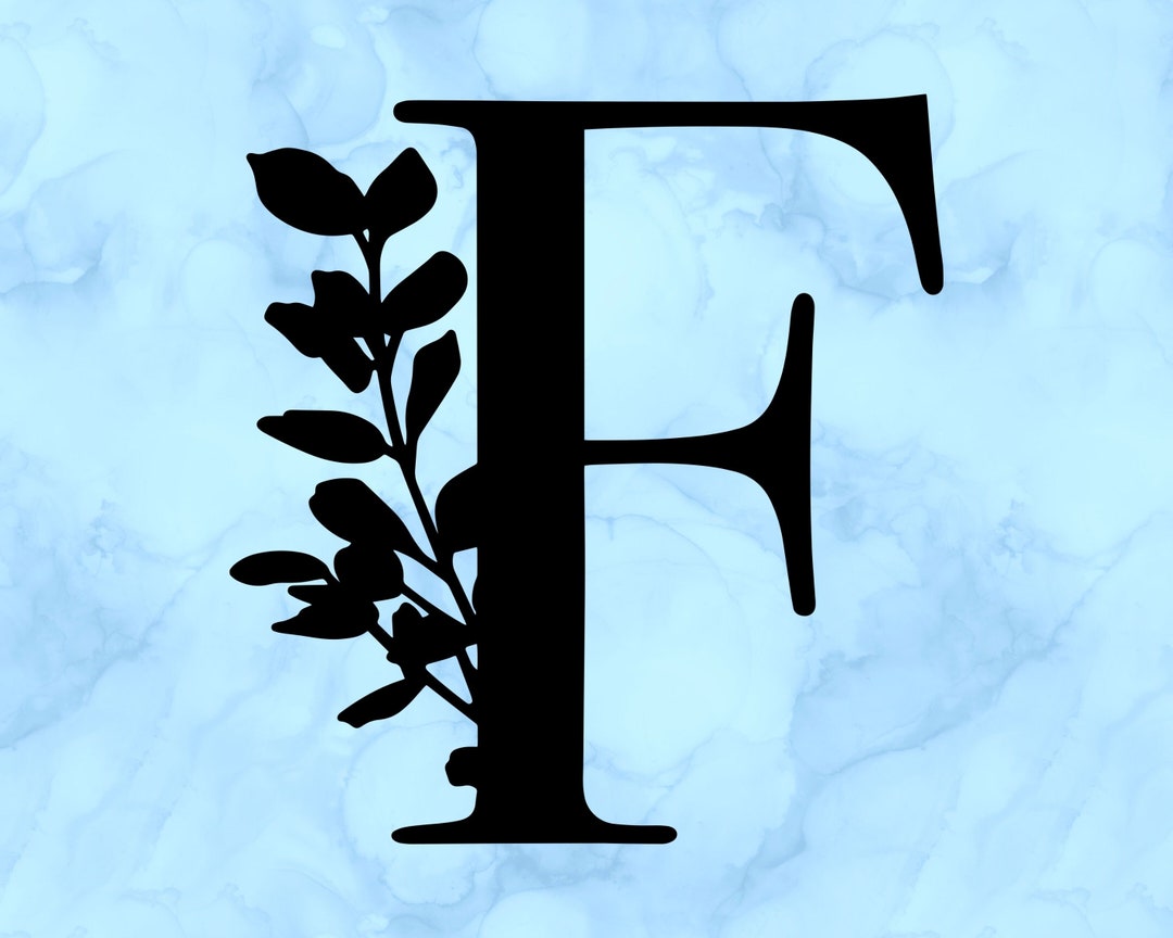 Foliage Letter F Decal - Etsy