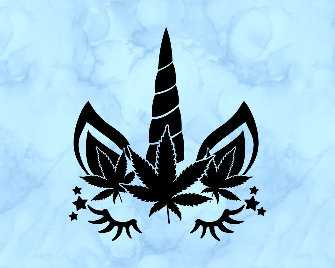 Weed Unicorn Decal - Etsy