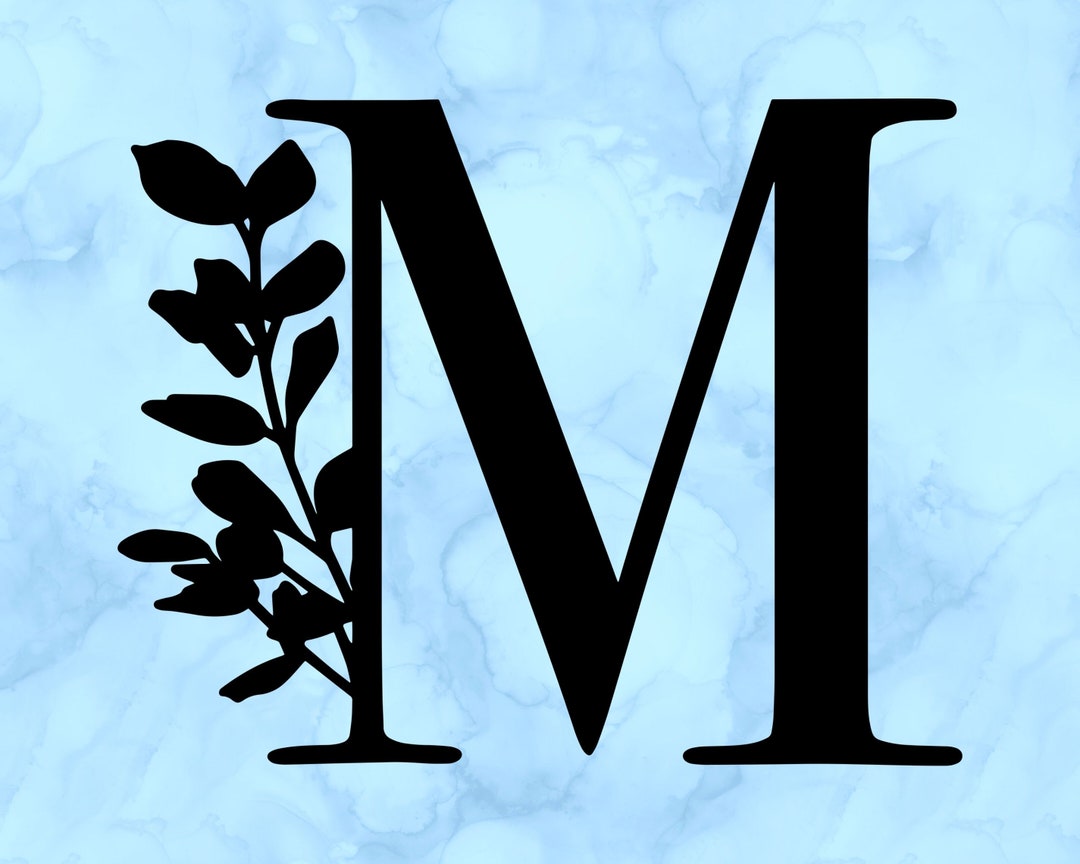 Foliage Letter M Decal - Etsy