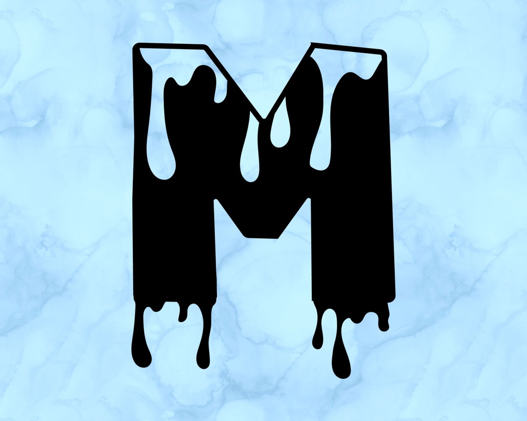 Drip Letter M Decal - Etsy