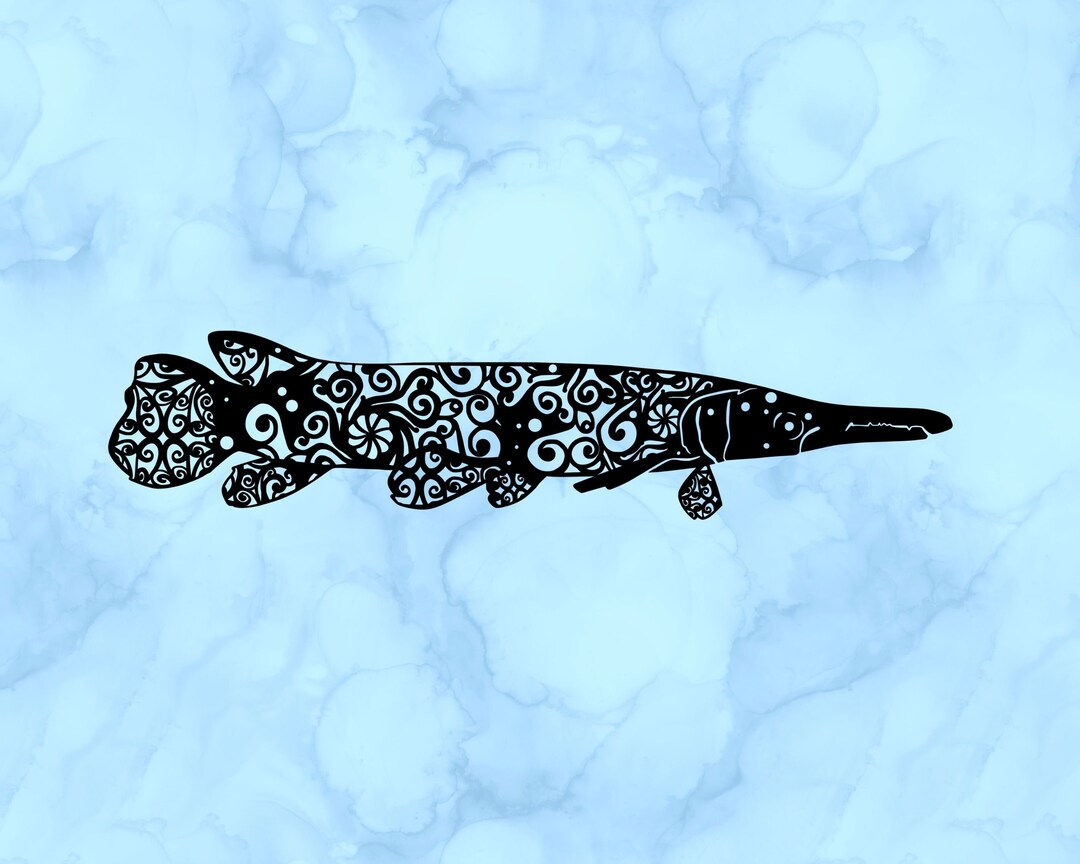 Gar Fish Zentangle Decal - Etsy