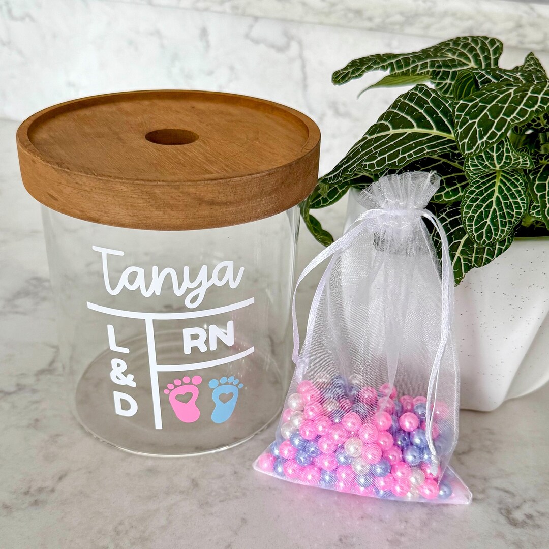Personalized Labor & Delivery Tracking Jar- Labor Nurse Gift- RN Gift ...