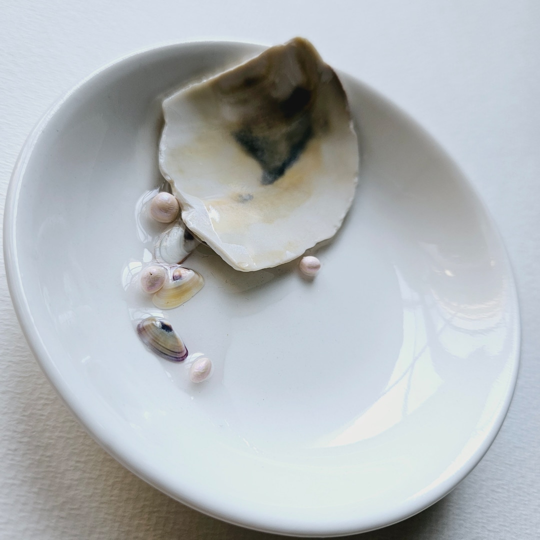 Trinket Dish With Pearls and Seashells - Etsy