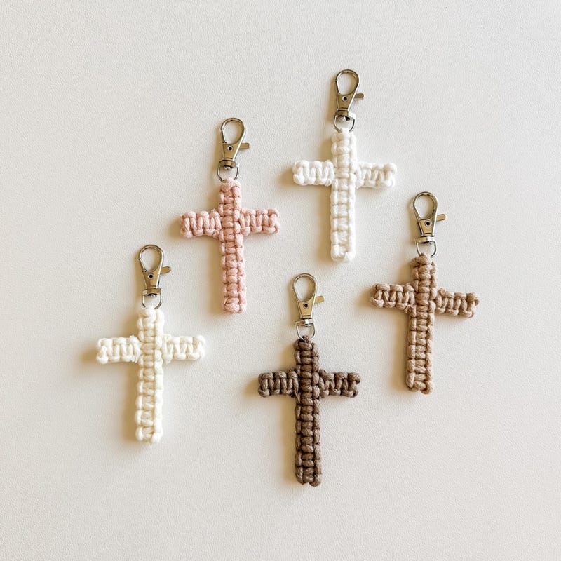 Cross Keychain - Etsy