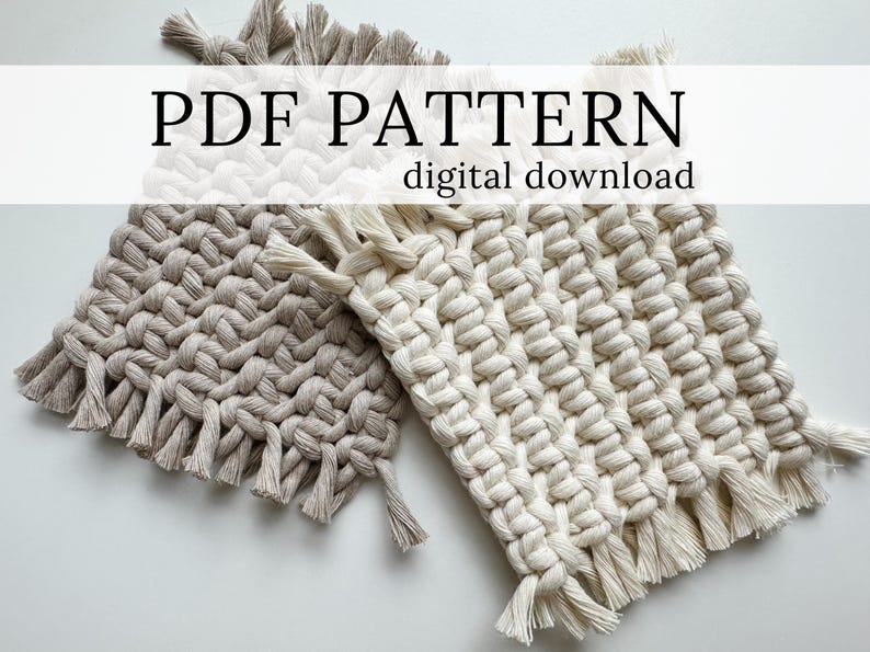DIY Macrame Coaster Pattern PDF | Beginner-friendly Digital Download ...