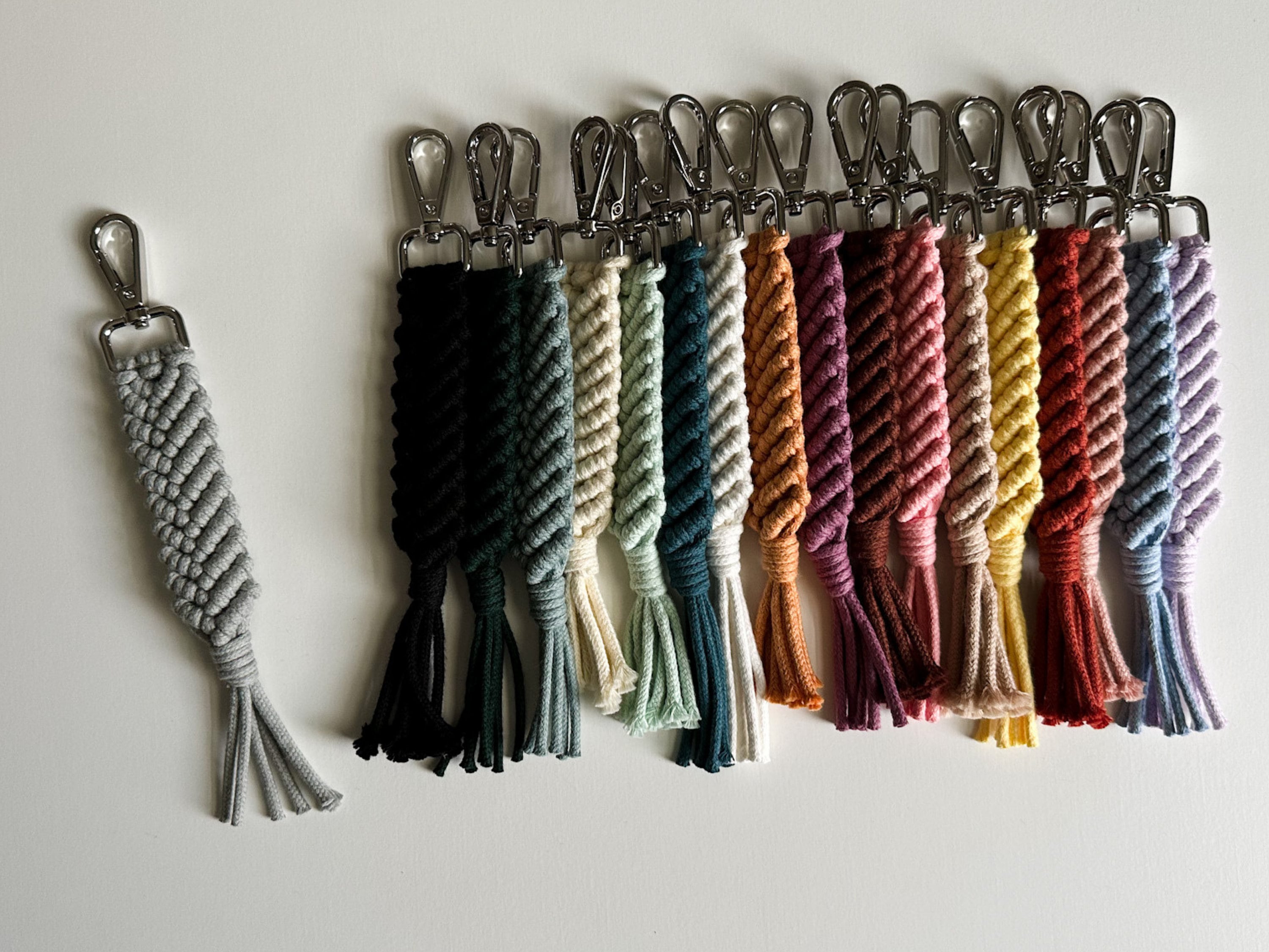 Step-by-step Macrame Keychain Tutorial | Easy DIY Guide | Printable PDF ...