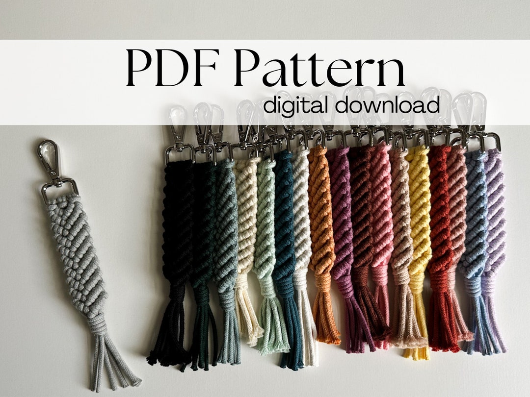 Step-by-step Macrame Keychain Tutorial Easy DIY Guide Printable PDF ...