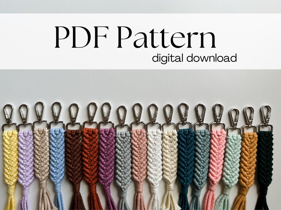 Step-by-step Macrame Keychain Tutorial | Easy DIY Guide | Printable PDF ...