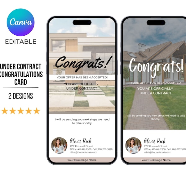 Congratulations Under Contract - Etsy