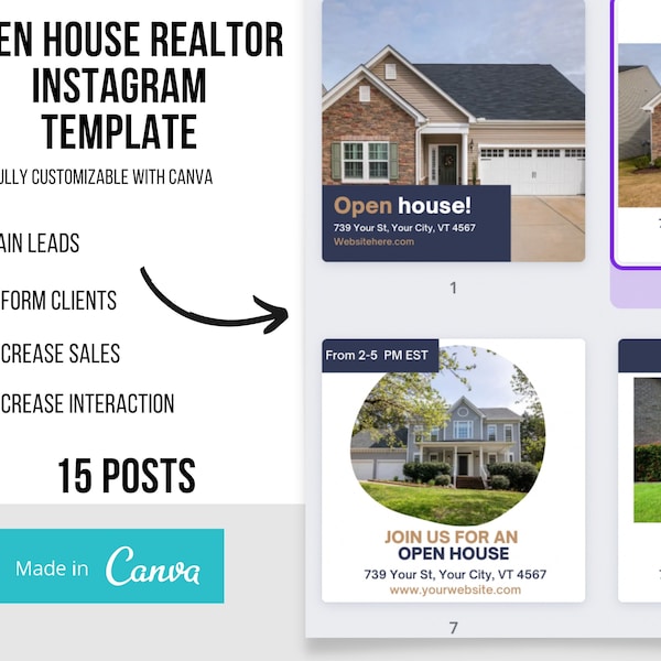 Open House Instagram Post - Etsy