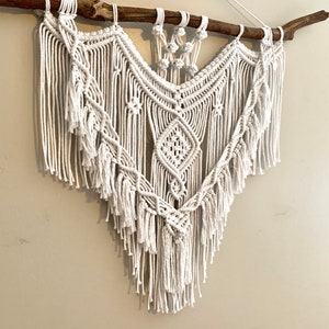 Large Pure White or Beige Wall Hanging Macrame Symmetrical - Etsy