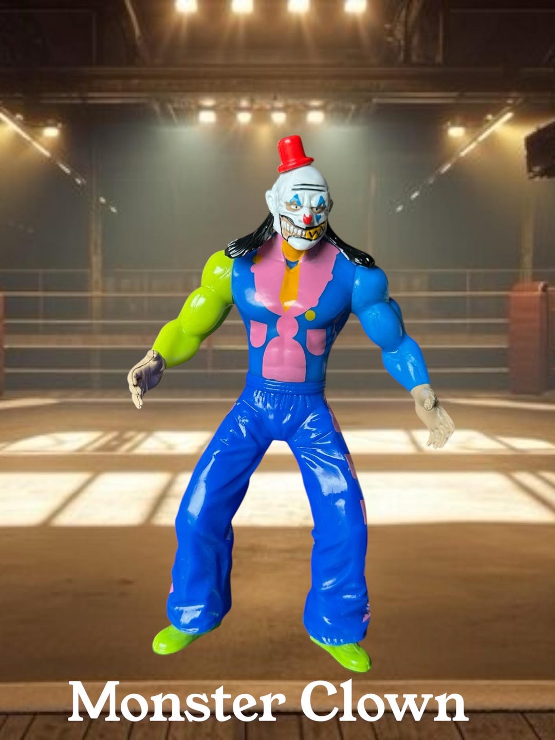 Monster Clown Luchador Figure 7 Inches Tall - Etsy