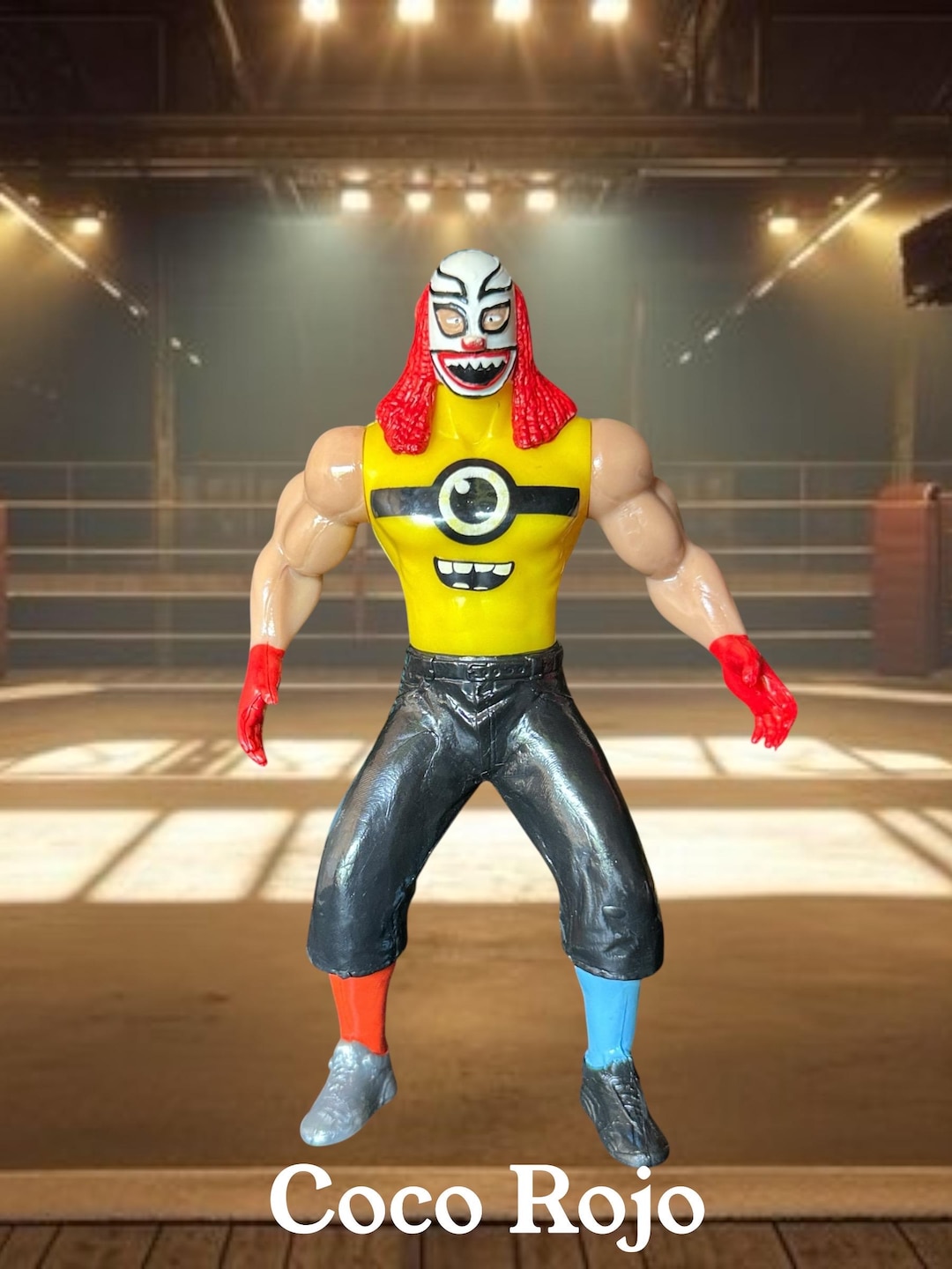 Coco Rojo Luchador Figure 7 Inches Tall - Etsy
