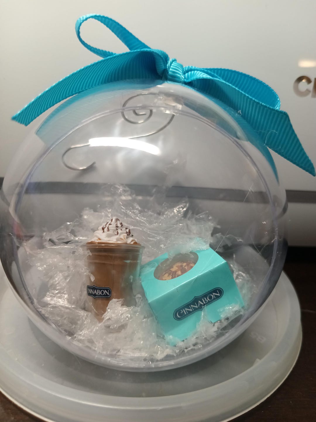 CINNABON Cinnamon Roll Christmas Ornament: Acrylic Holiday Decor - Etsy