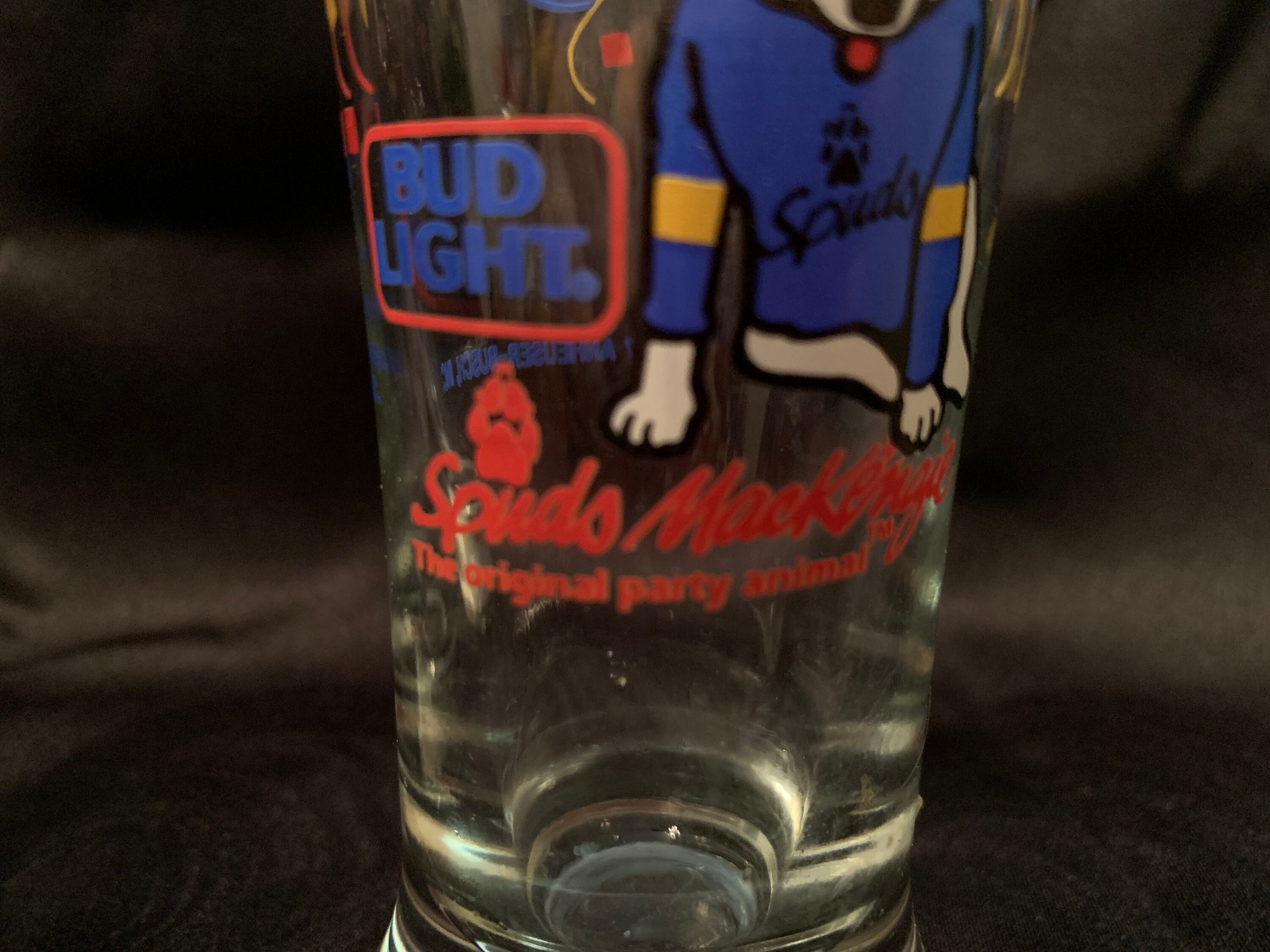 Spuds Mackenzie Bud Light Beer Glasses, Set of FOUR, Anheuser-busch ...