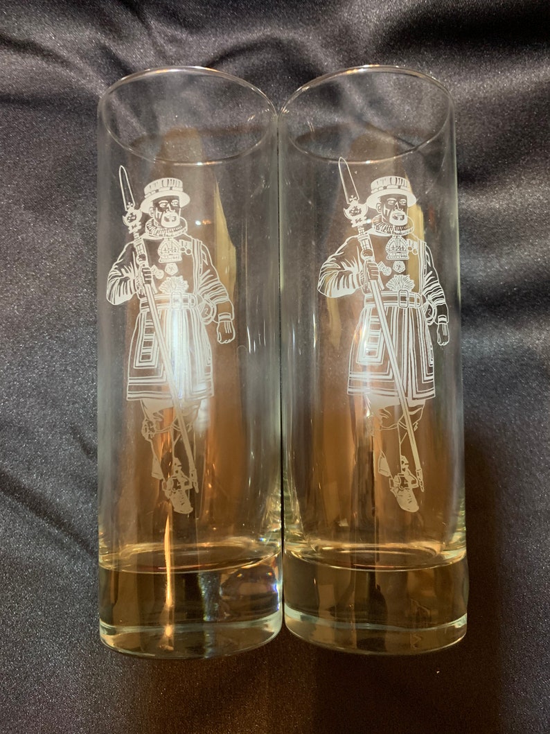 Beefeater Gin Tom Collins Glasses With an Etched Beefeater Bar97 a Pair ...