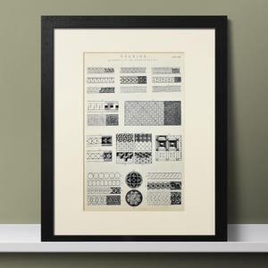 1891 Antique Abstract Drawing Print – Original Engraving – Decorative ...