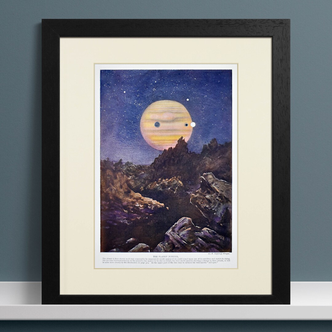 1930 Vintage Planet Jupiter Print Original Astronomy Book Lithograph ...