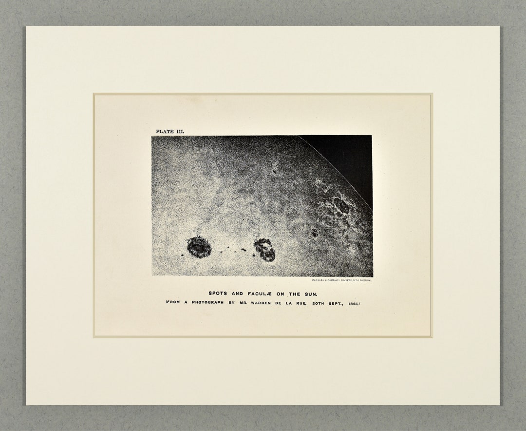 1909 Antique Spots on the Sun Print Original Astronomy Book Print ...