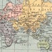 1928 Vintage Map of the World Print Original French - Etsy
