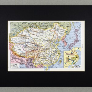 1948 Vintage China Map Print Original French Lithograph Vintage Map of ...