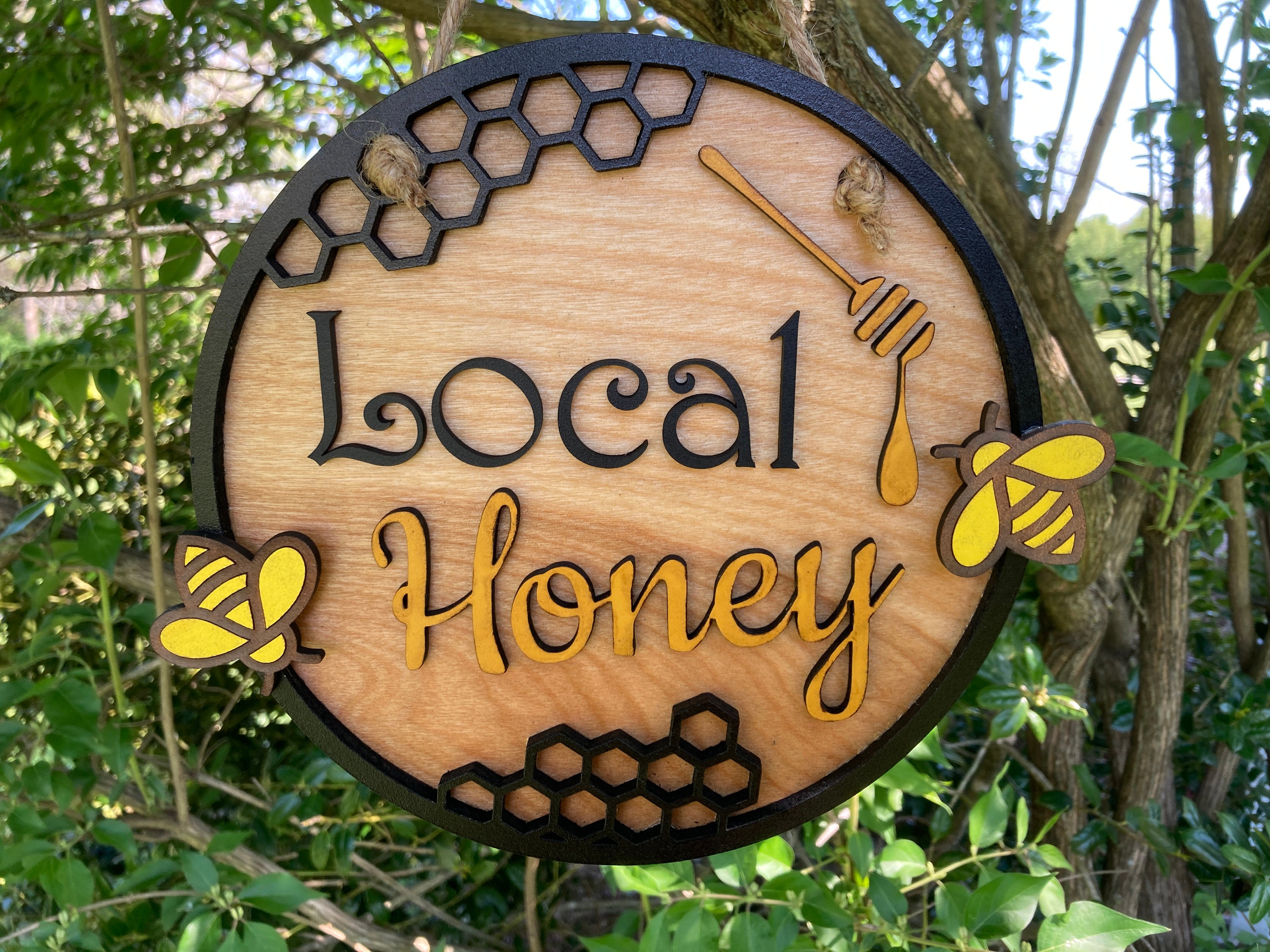 Digital Laser Cut Files SVG, DXF, PNG, pdf Local Honey Sign Great for ...