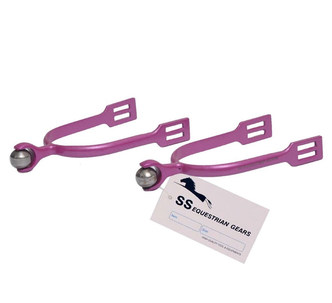 Horse Riding Spurs Violet Roller Ball Spurs Equestrian - Etsy UK