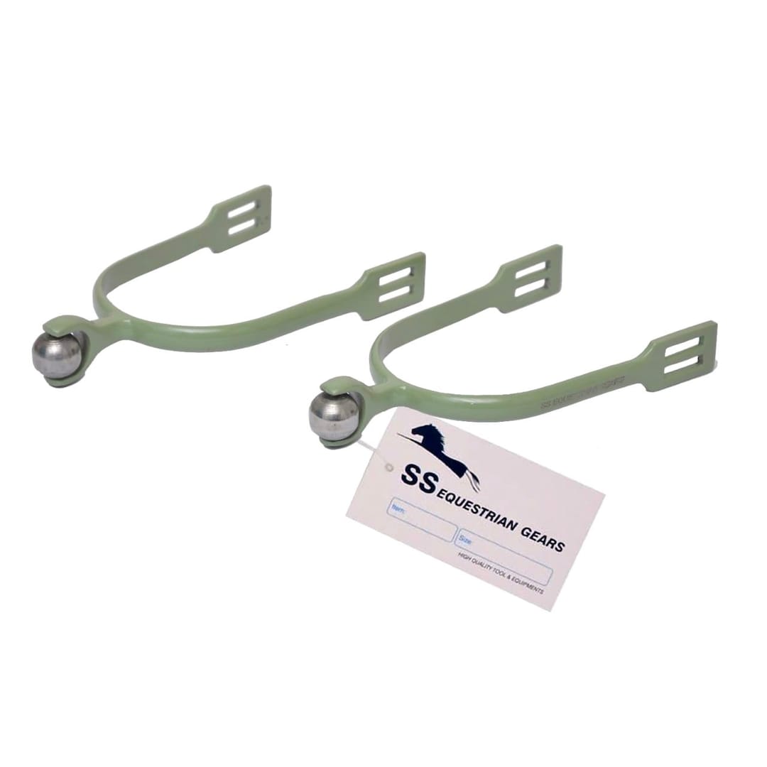 Horse Riding Spurs Tea Green Roller Ball Spurs Equestrian - Etsy