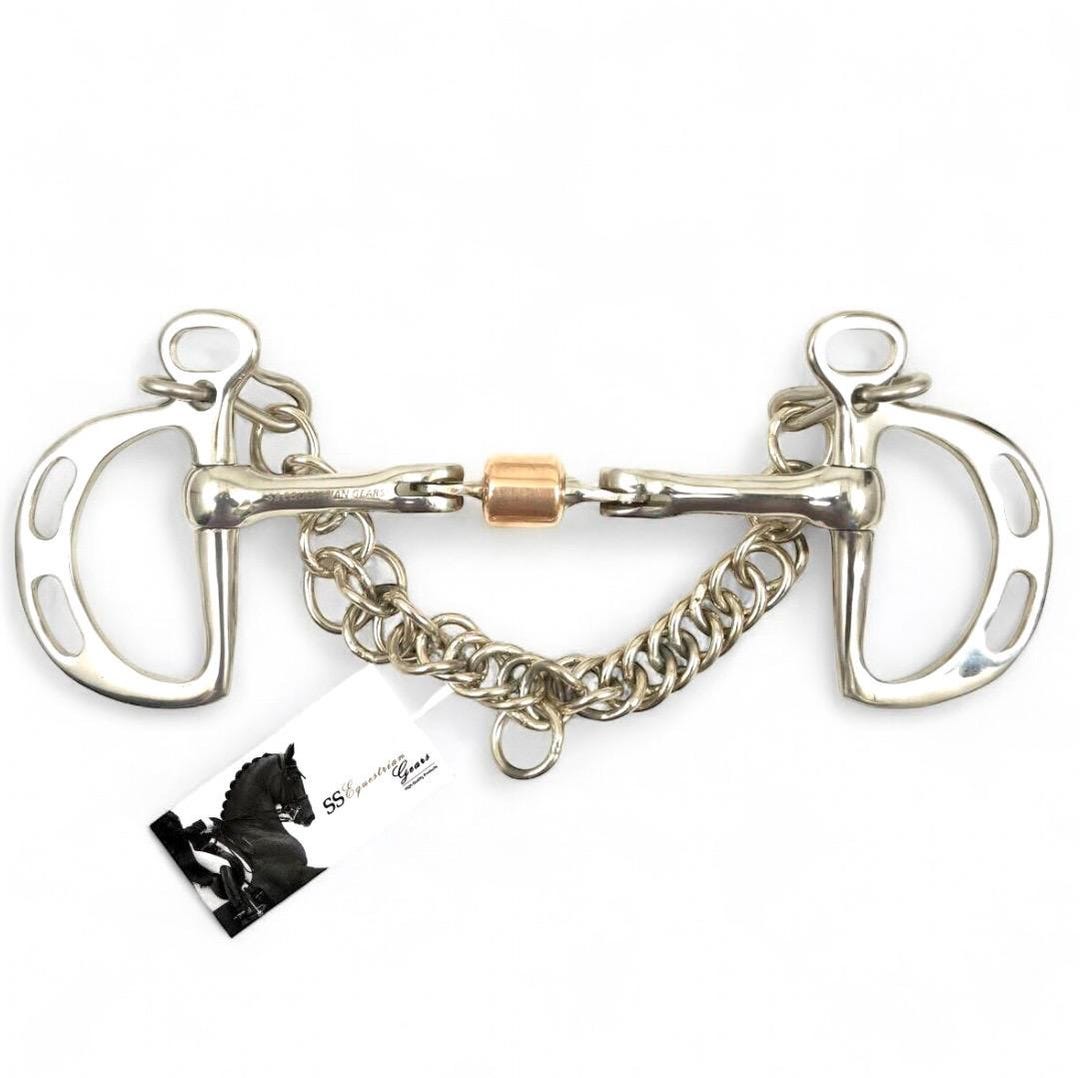 Kimberwick Bit With Copper Roller, Jointed Mouth & Curb Chain, SS ...