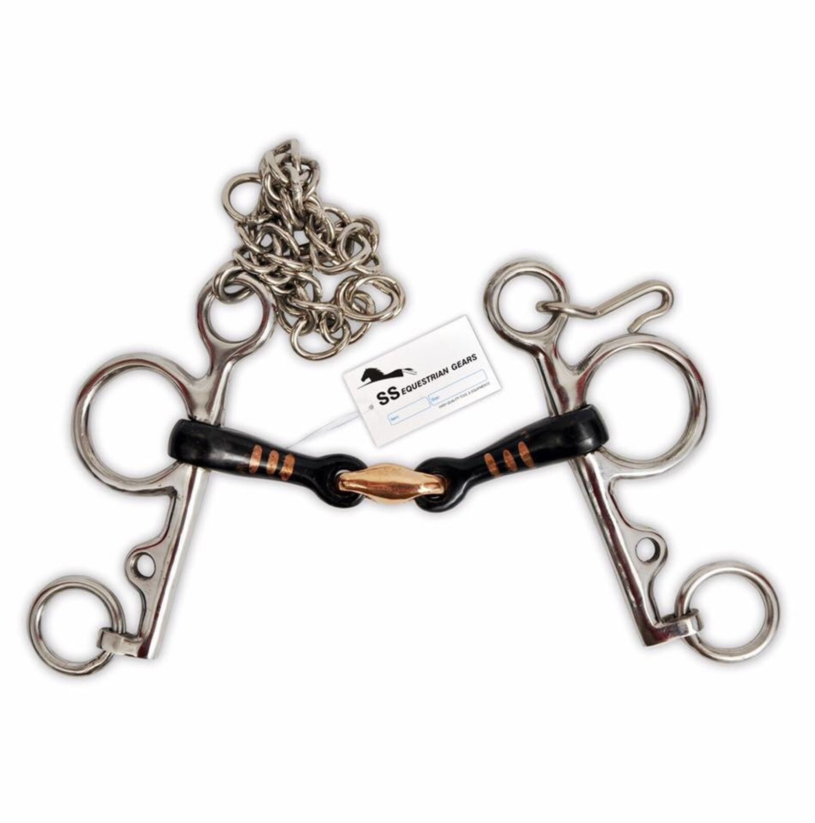 Pelham Bit Sweet Iron Mouthpiece With Copper Insert & Lozenge Joint ...