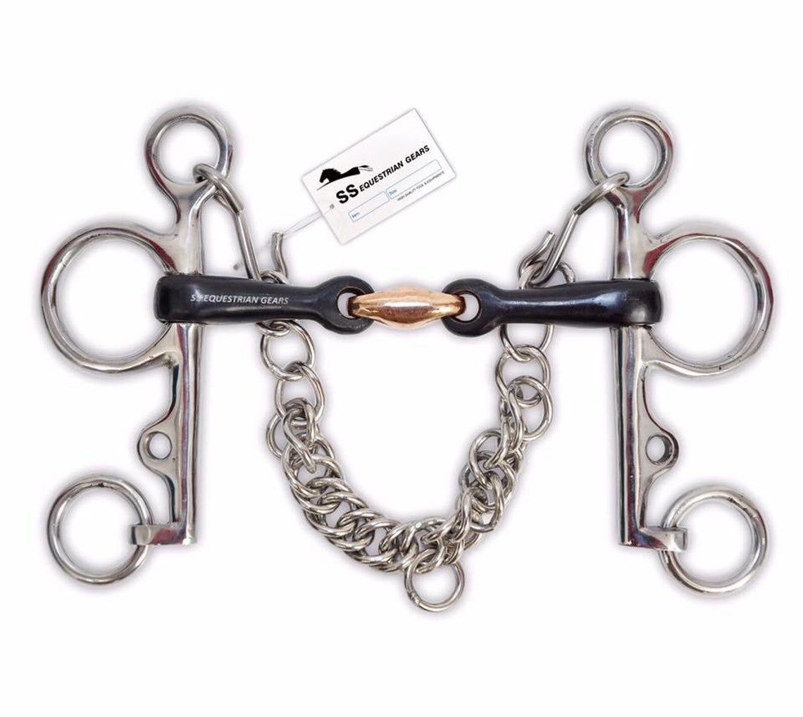 Pelham Bit Sweet Iron Mouthpiece With Copper Insert & Lozenge Joint ...