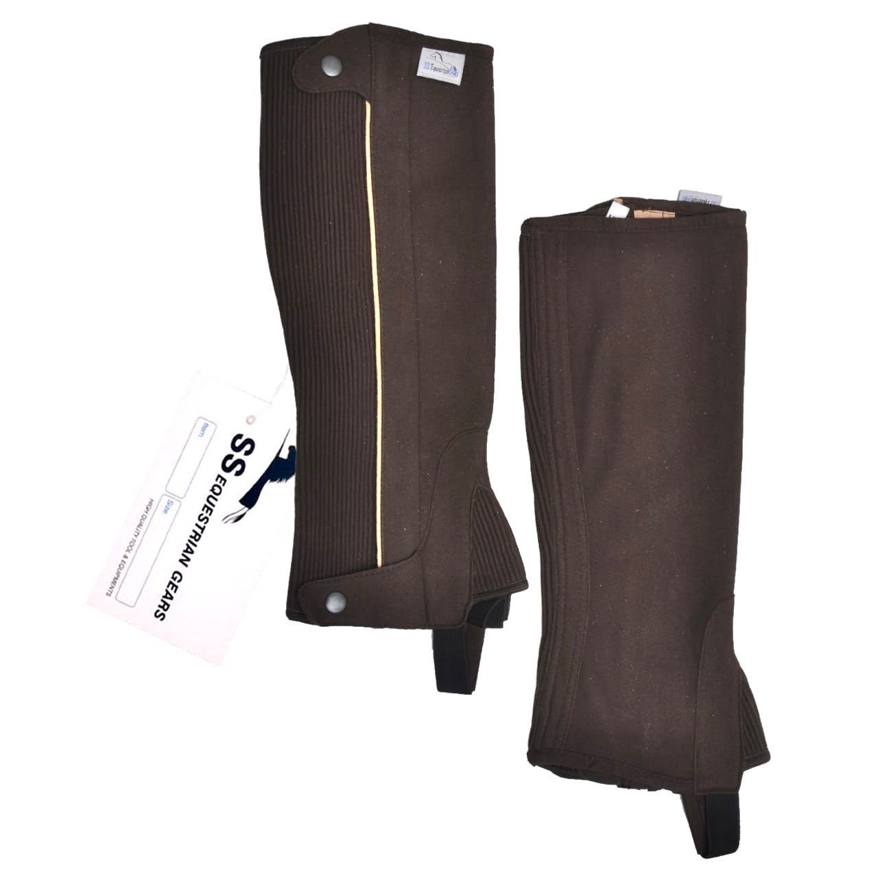 Half Chaps Medium Size Amara Chaps Horse Riding Chaps Equestrian Brown ...