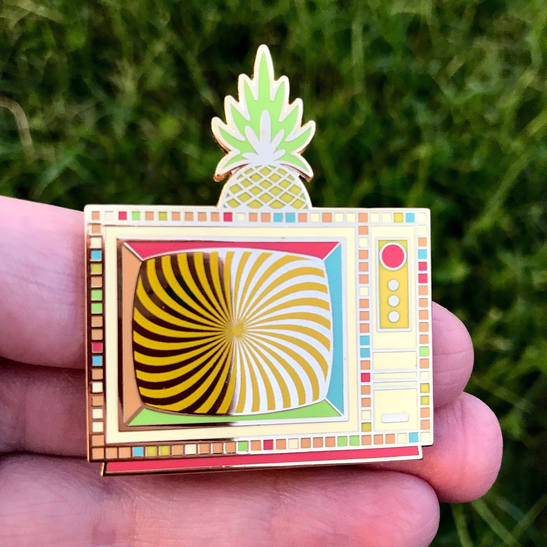 Pineapple TV Hard Enamel Pin SECOND GRADE - Etsy