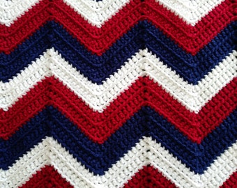 Blue Ripple Afghan - Etsy