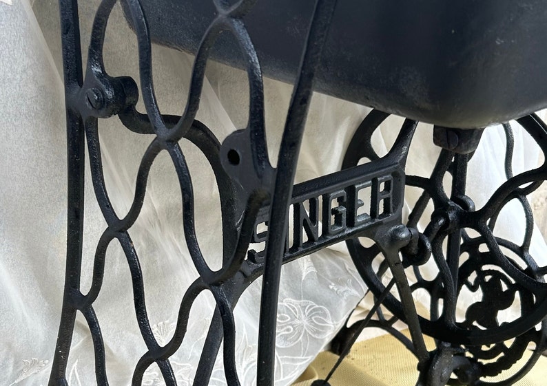 Vintage Farmhouse Porcelain Sink Mounted on Antique Wrought, Iron ...