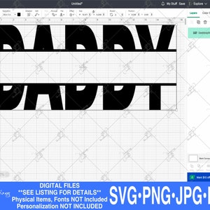 Daddy Monogram Blank, Daddy With Names, Fathers Day Svg, Daddy With ...