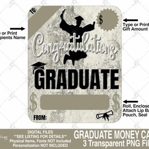 Graduation Money Card, Graduate Money Card, Graduation PNG, Printable ...
