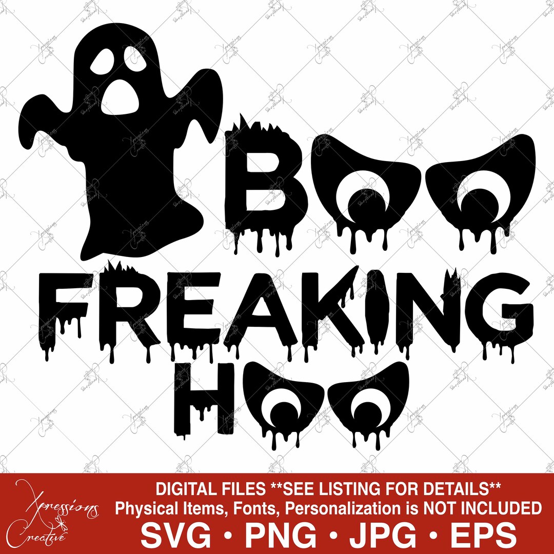 Halloween SVG Boo Freaking Hoo Svg Ghost Svg Funny - Etsy