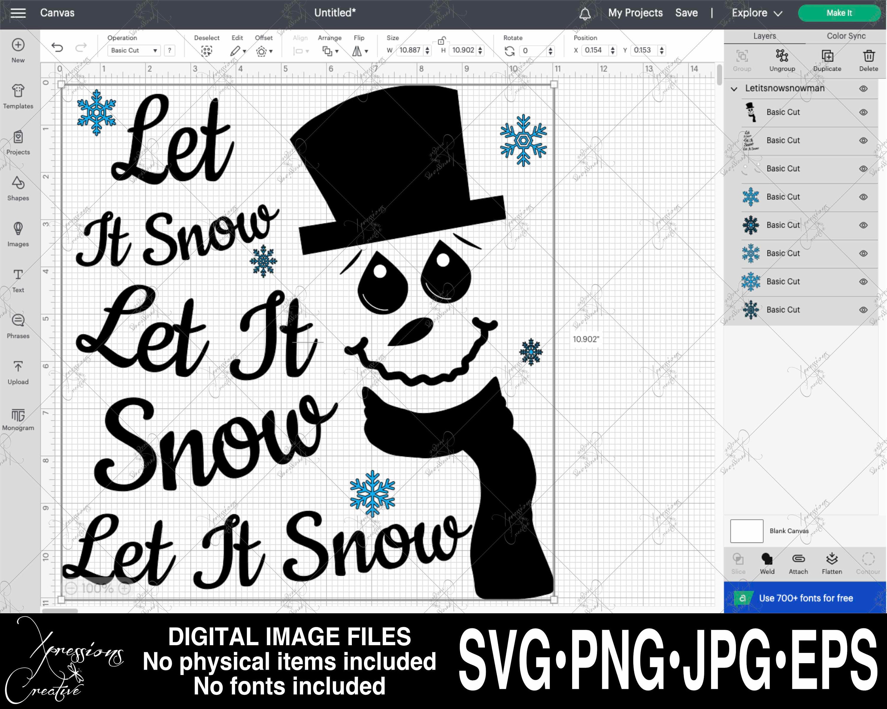 Let It Snow Svg Christmas Svg Snowman Svg Let It Snow Glass - Etsy