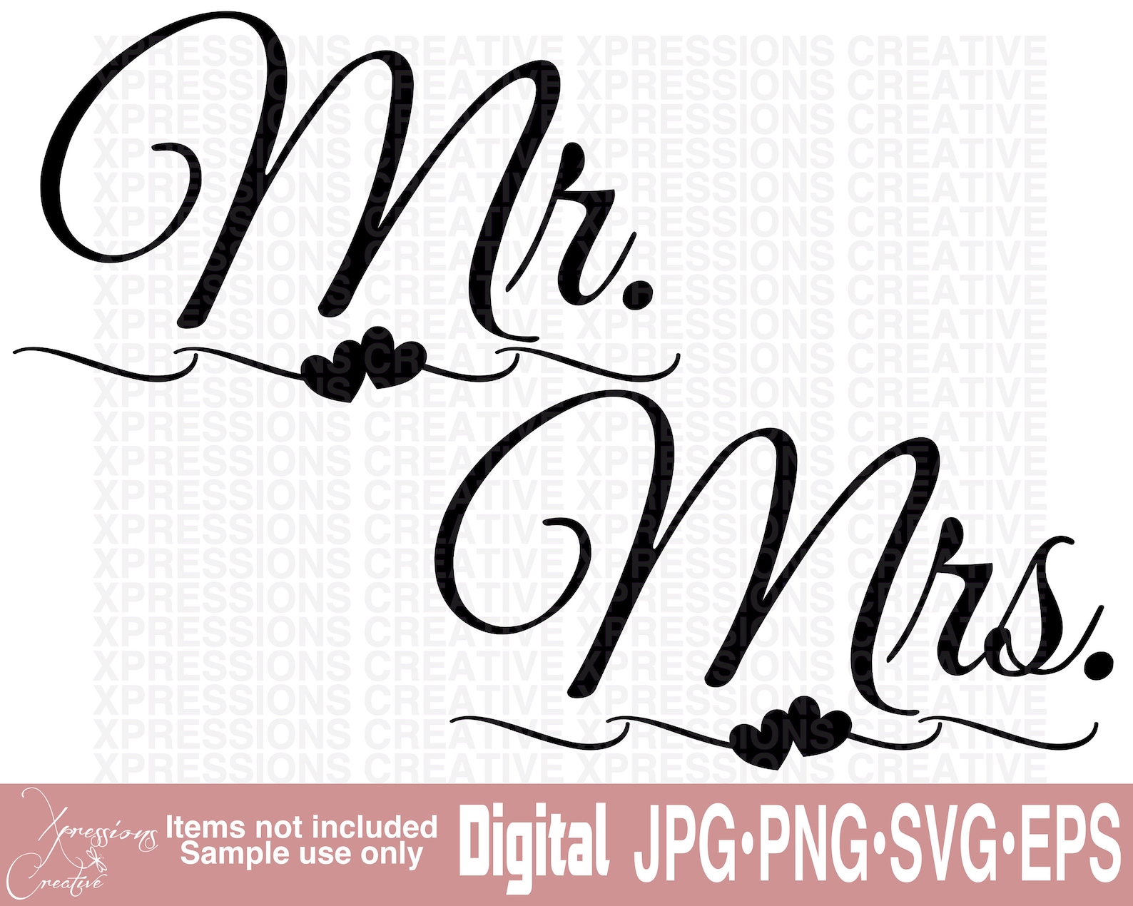 Mr and Mrs Svg Wedding Svg Wedding Glasses Svg Wedding - Etsy