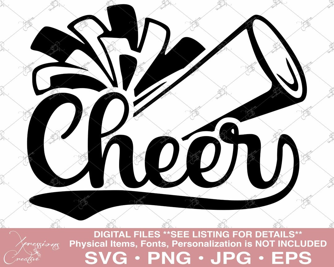 Cheer Svg, Football Svg, Cheerleading Svg, Pompom Svg, Megaphone Svg ...