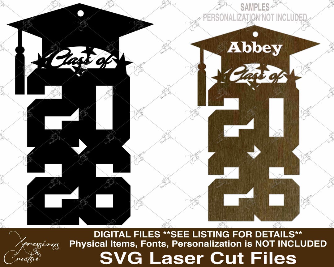 2026 Graduate Ornament, 2026 Graduation Laser SVG, Graduate Key Chain ...