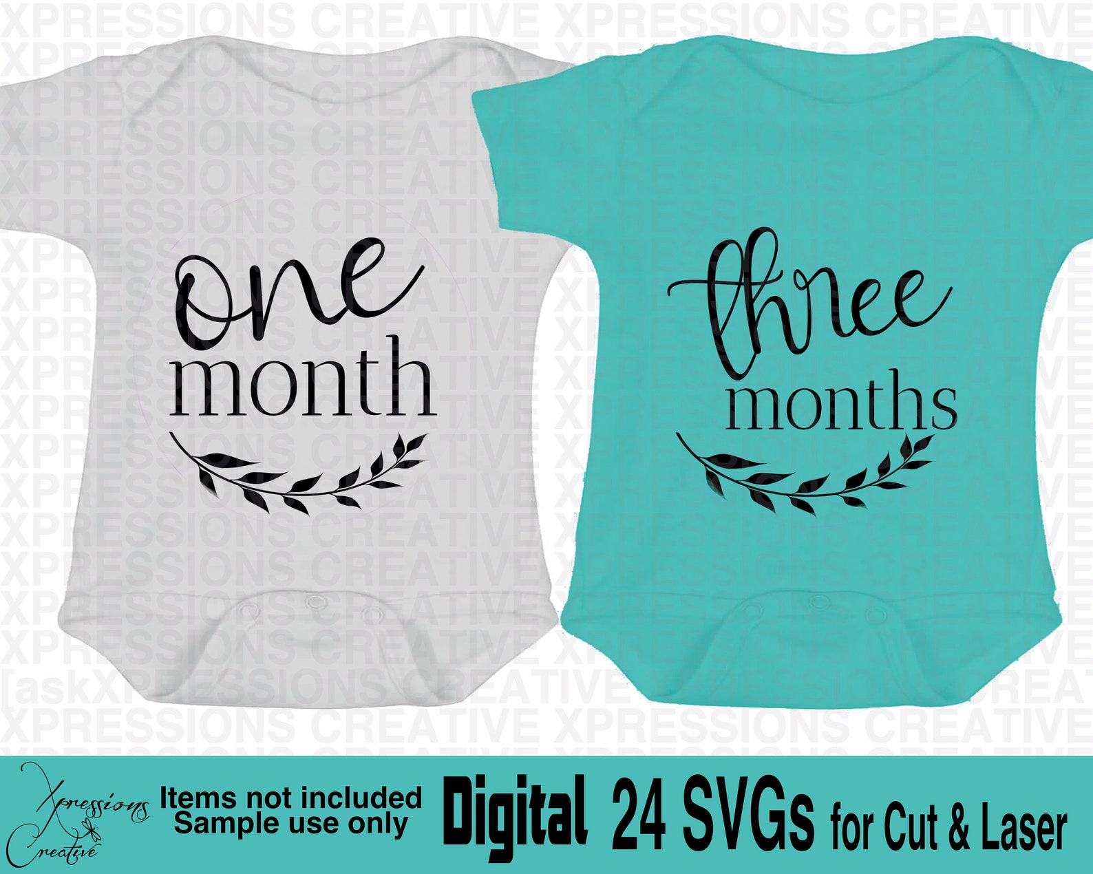 Baby Milestone Rounds Newborn SVG Bundle Baby Bundle Baby - Etsy