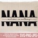 Nana Svg, Nana Monogram Svg, Nana Split Monogram Svg, Nana With Names ...