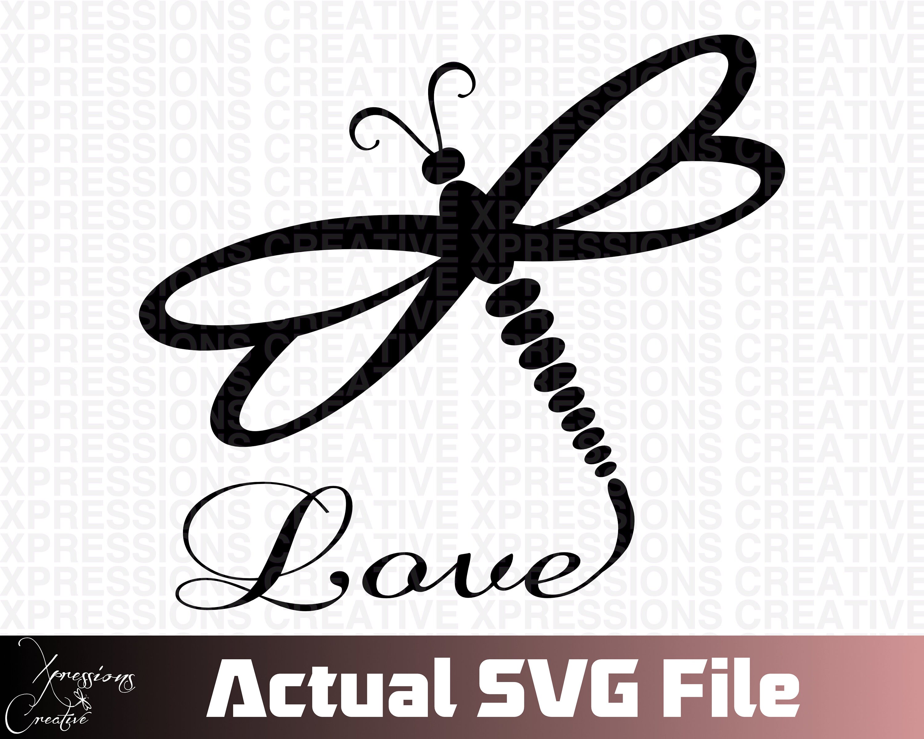 Dragonfly svg Dragonfly Love svg Dragonfly Love clipart | Etsy