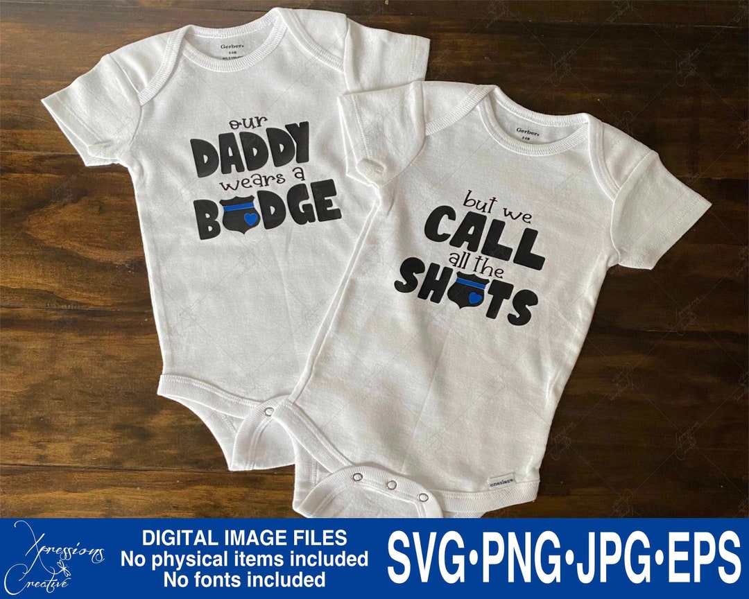 Twin Police SVG, Police Daddy Svg, Twin Baby, Thin Blue Line SVG, Daddy ...