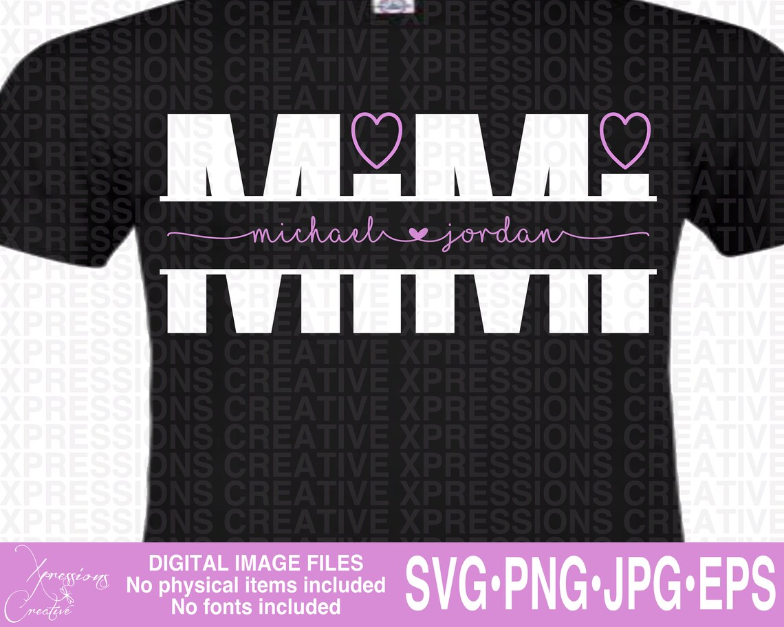 Mimi Svg Mimi With Kids Names Svg Mimi Split Svg Mimi With - Etsy