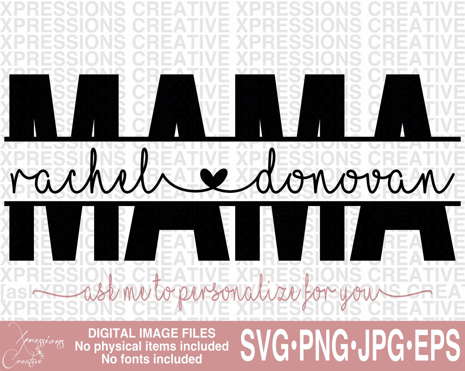 Mom Svg Mom Split Svg Mama Svg Mama Split Monogram Svg - Etsy