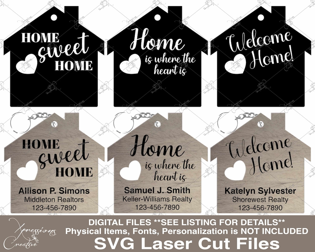 Realtor Laser Keychain Svg, Realtor Closing Gift, Real Estate Svg ...